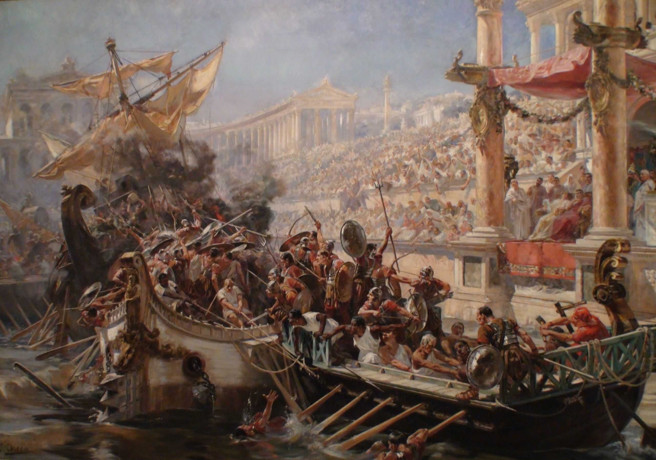 How did Romans Flood the Colosseum for Naval Battles in the Arena?